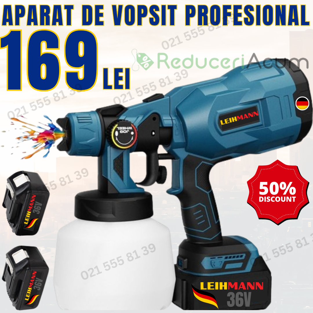 Aparat Profesional De Vopsit Și Zugrăvit LEIHMANN, Electric, Cu Rezerv ...